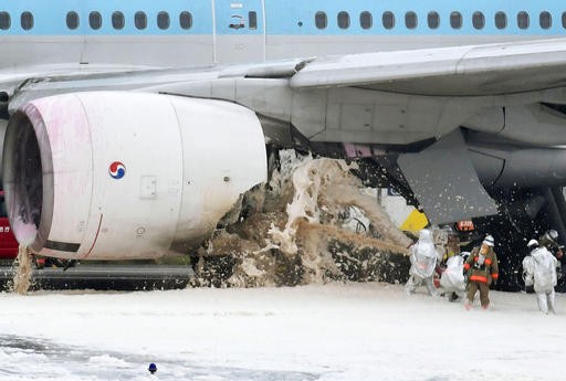 Korean Air jet has engine fire in Tokyo, people evacuated - World - The ...