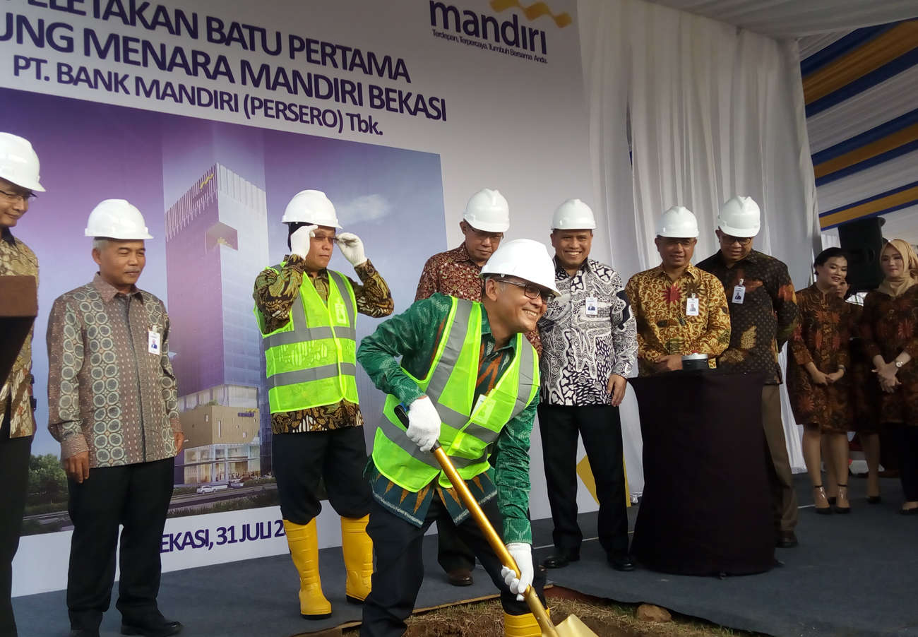 Bank Mandiri breaks ground on Bekasi office construction - Business ...