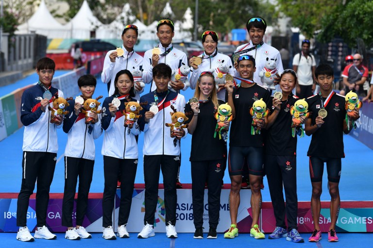 Asian Games: Japan wins gold in mixed triathlon relay - Sports - The ...