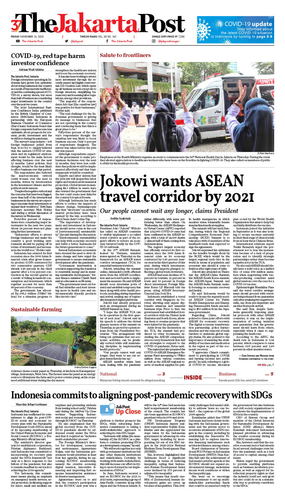 Frontpage - Fri, November 13, 2020 - The Jakarta Post
