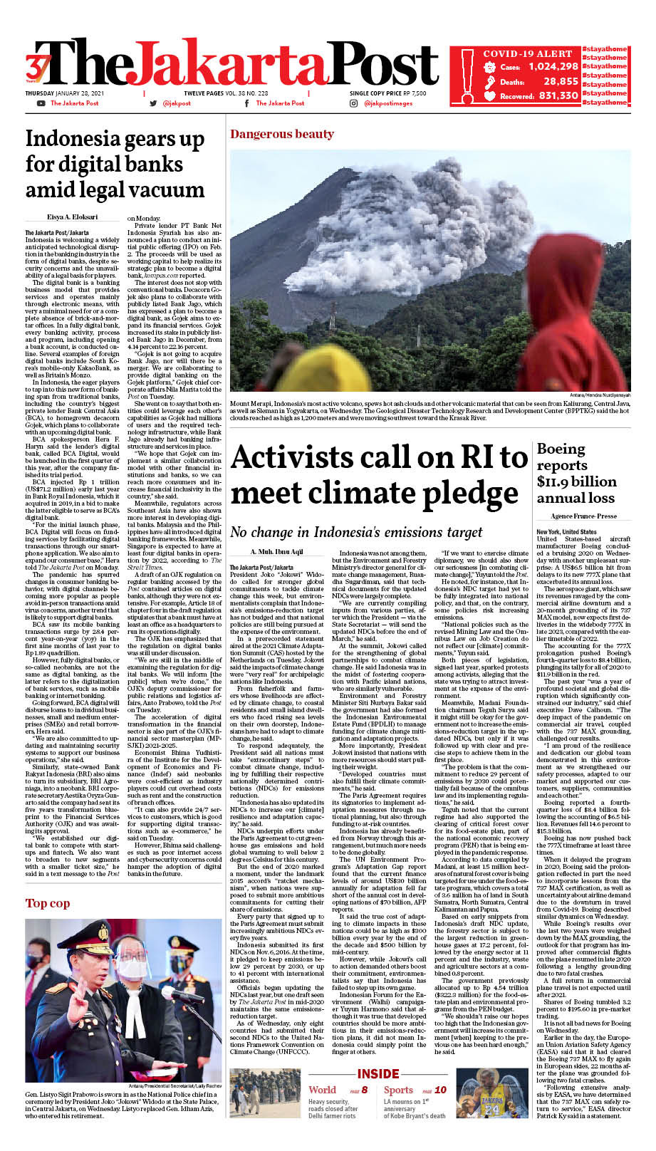 Frontpage - Thu, January 28, 2021 - The Jakarta Post