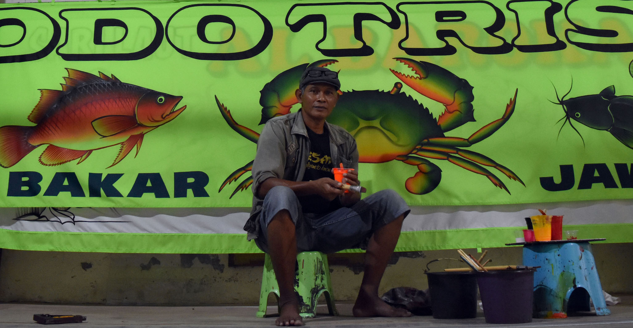 The painter behind 'pecel lele' banners - Art & Culture - The Jakarta Post