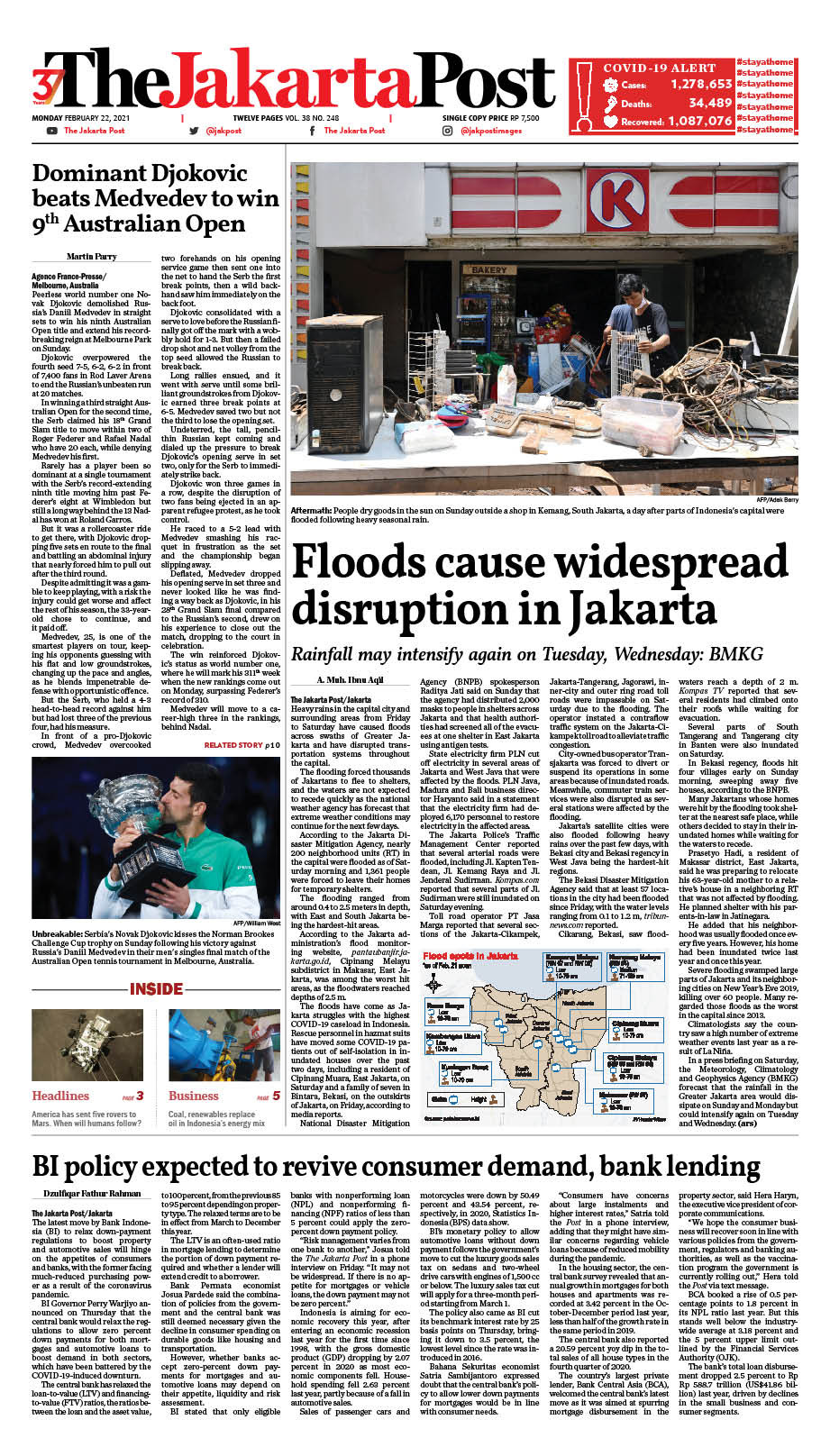 Frontpage - Mon, February 22, 2021 - The Jakarta Post
