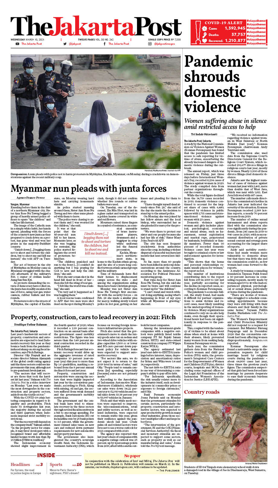 Frontpage - Wed, March 10, 2021 - The Jakarta Post