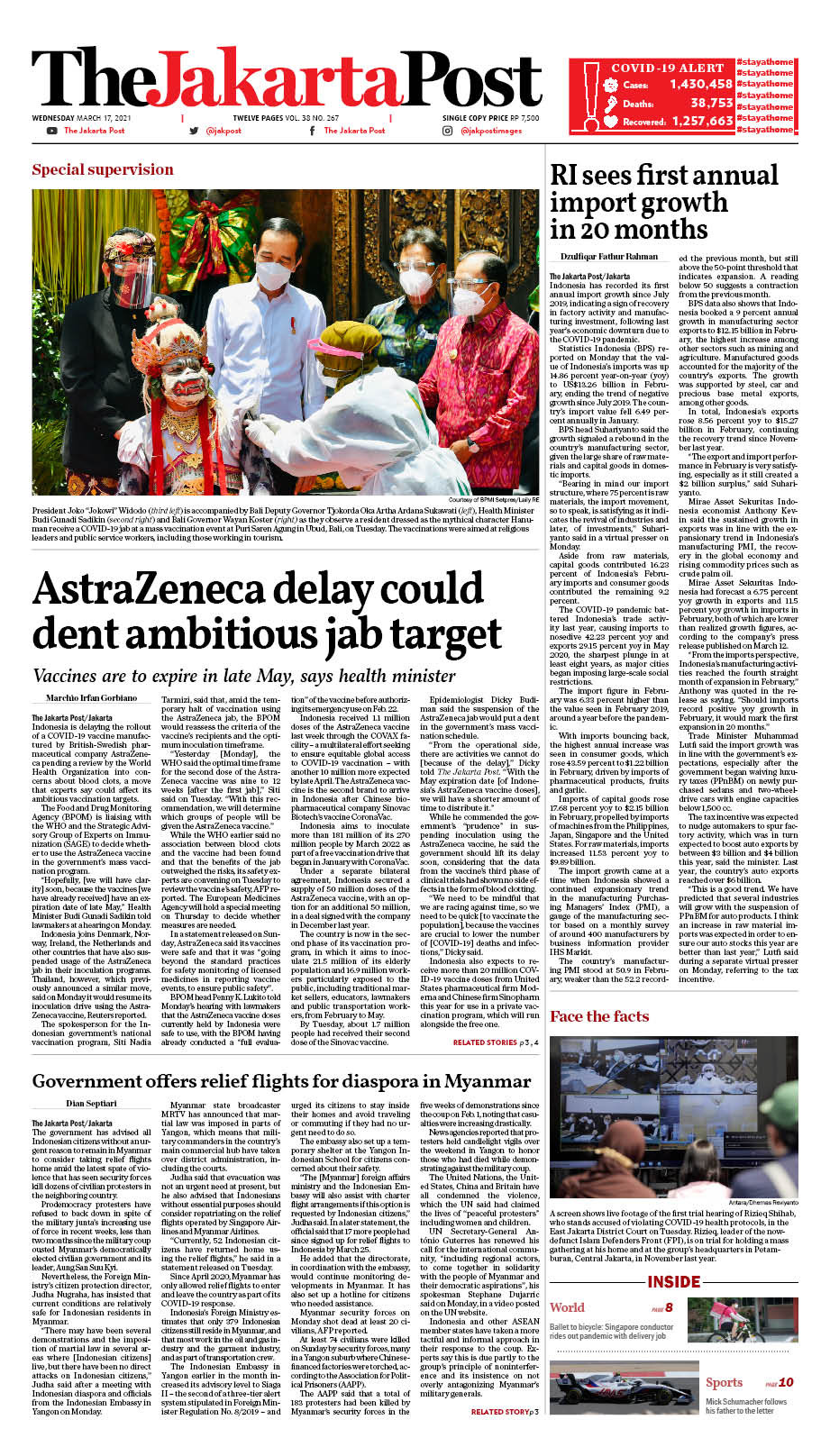 Frontpage - Wed, March 17, 2021 - The Jakarta Post