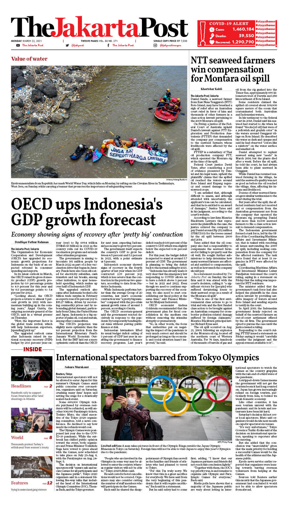 Frontpage - Mon, March 22, 2021 - The Jakarta Post