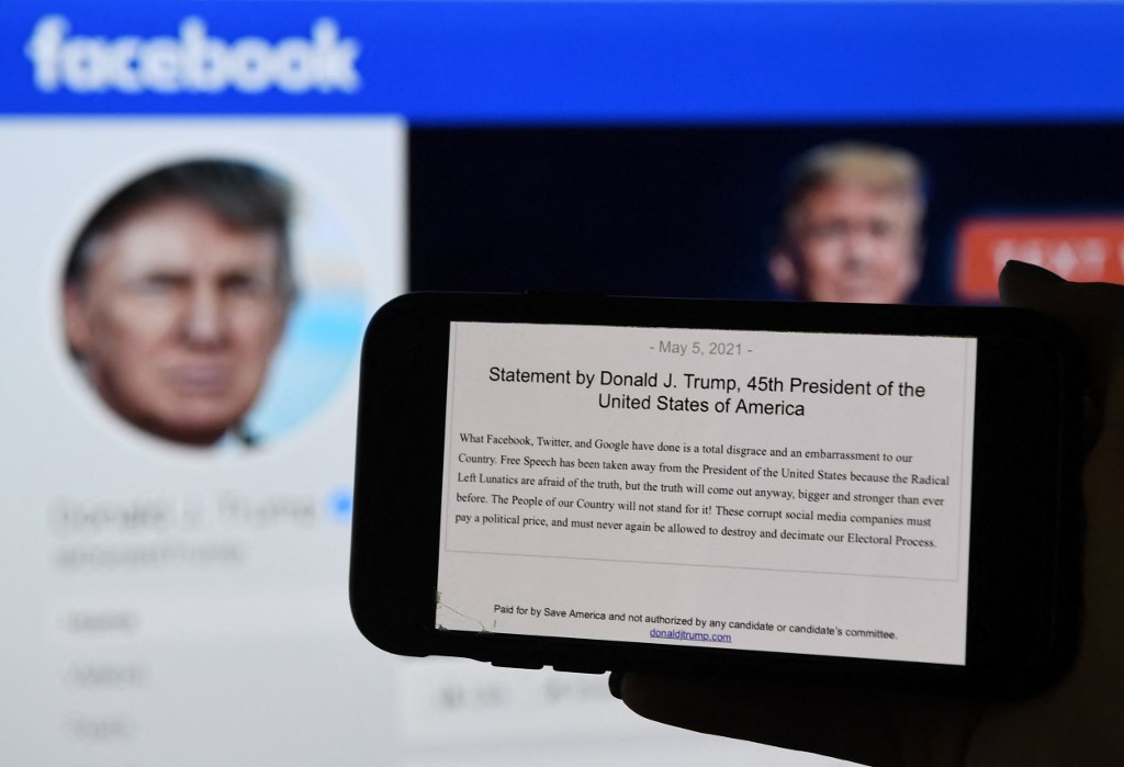 Trump says his campaign talking with Meta about possible return to ...