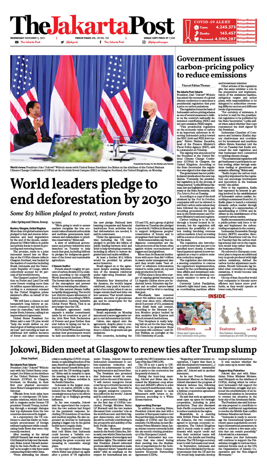 Frontpage - Wed, November 3, 2021 - The Jakarta Post