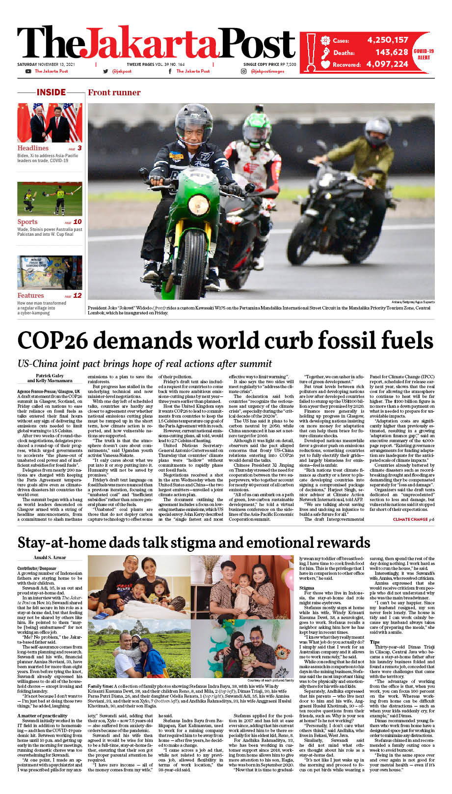 Frontpage - Sat, November 13, 2021 - The Jakarta Post