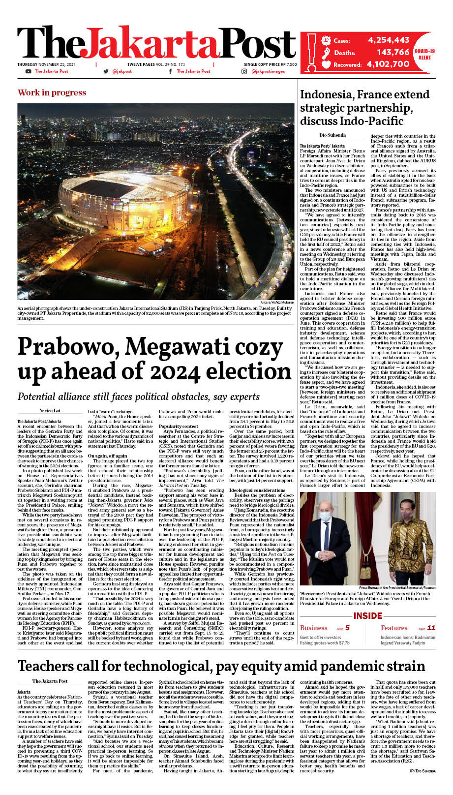 Frontpage - Thu, November 25, 2021 - The Jakarta Post