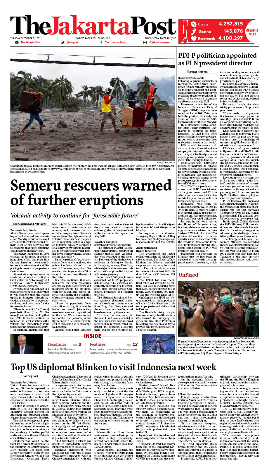 Frontpage - Tue, December 7, 2021 - The Jakarta Post