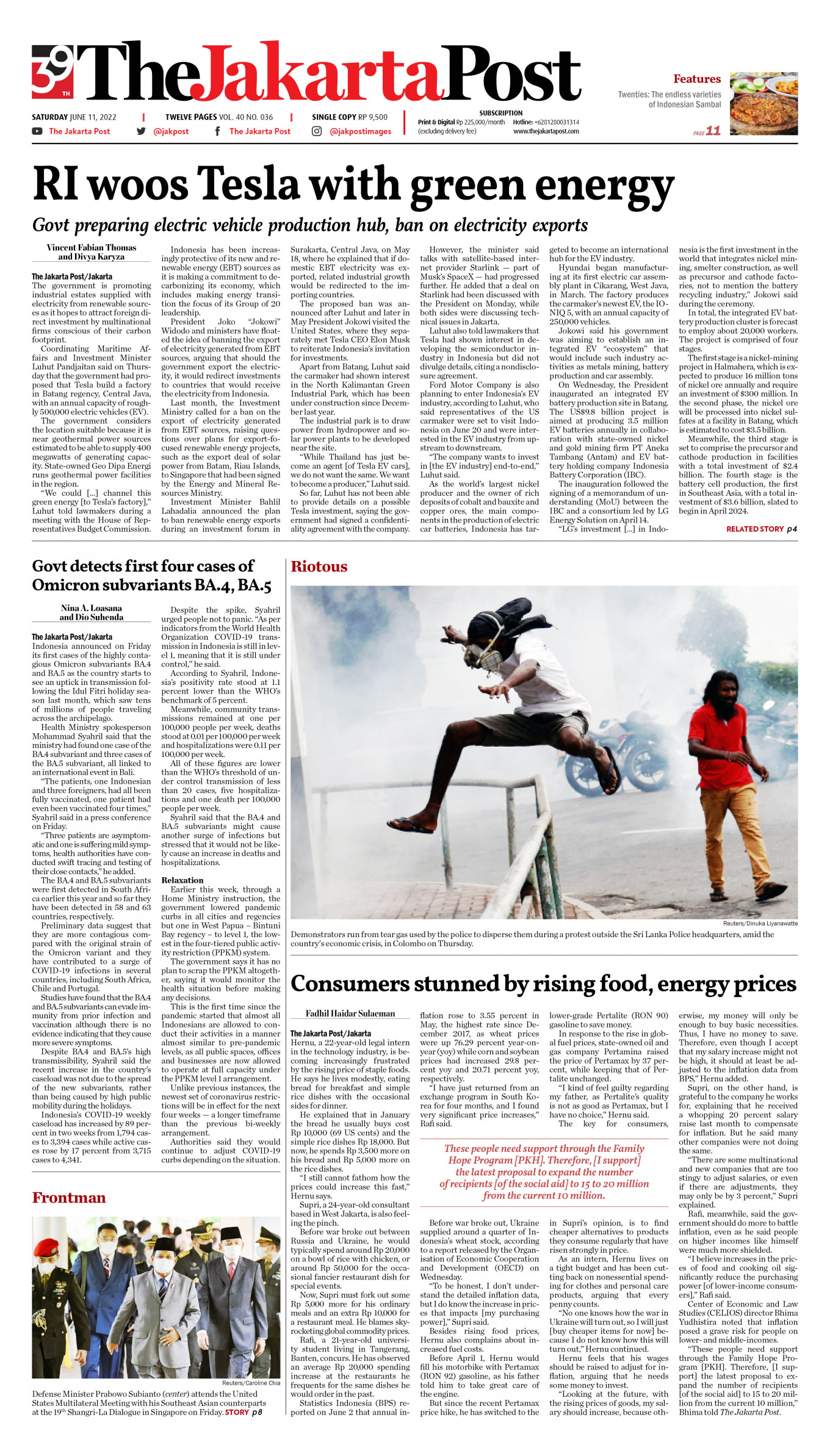 Frontpage - Sat, June 11, 2022 - The Jakarta Post