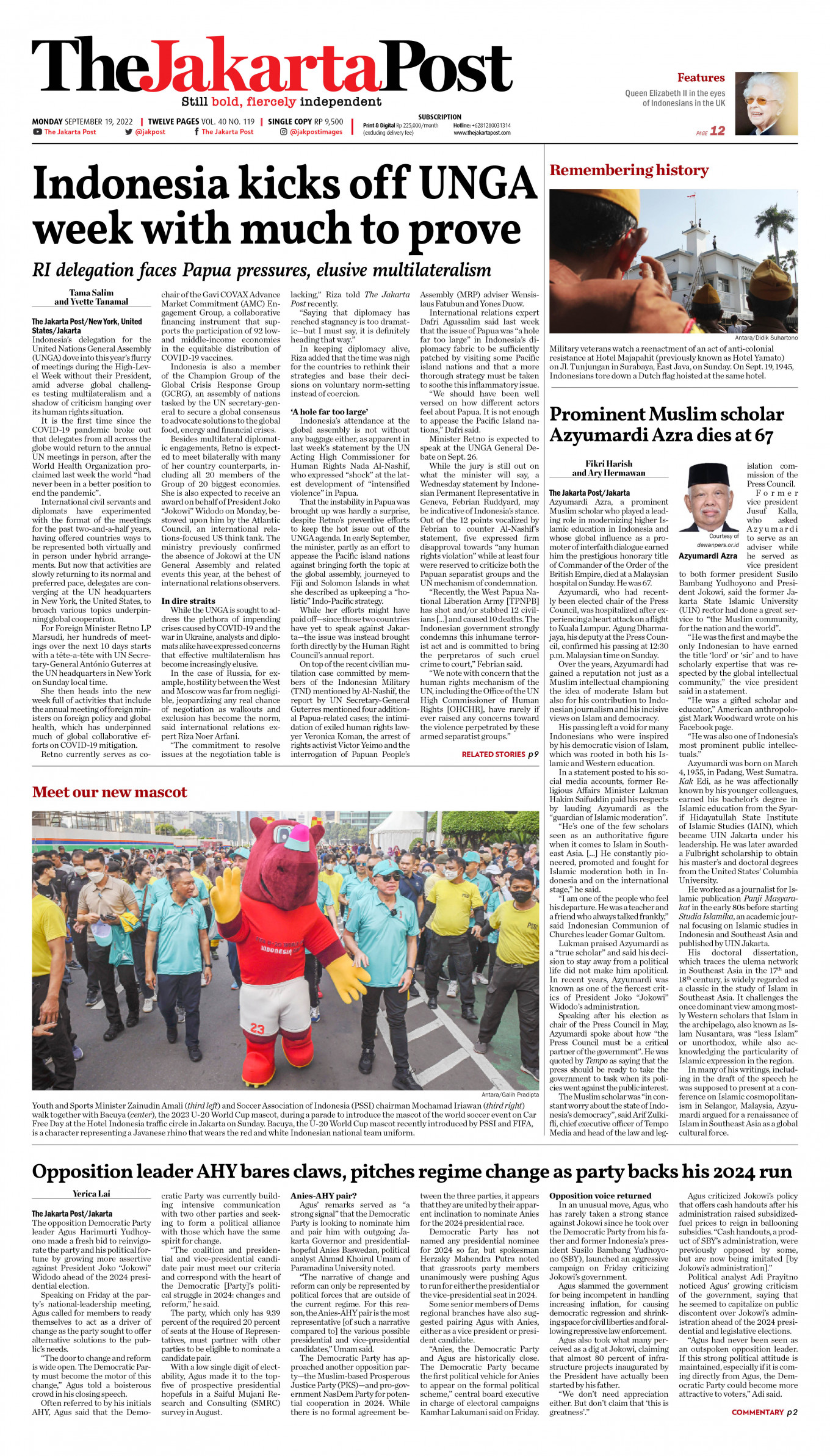 Frontpage Mon September 19 2022 The Jakarta Post
