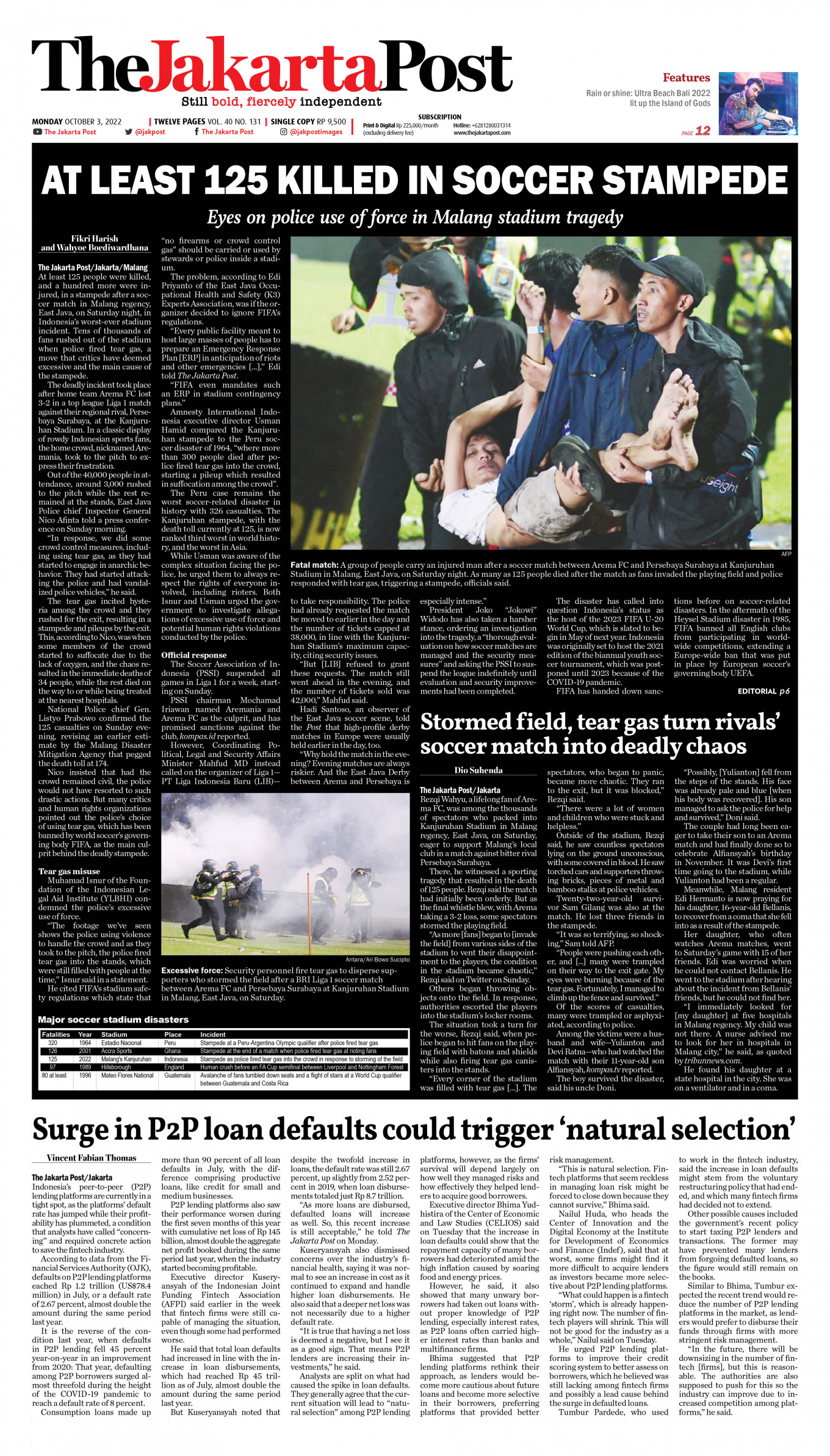 Frontpage - Mon, October 3, 2022 - The Jakarta Post