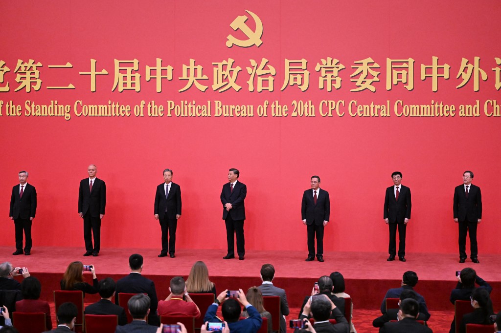 Xi leads new lineup of top Chinese Communist Party officials - Asia and ...