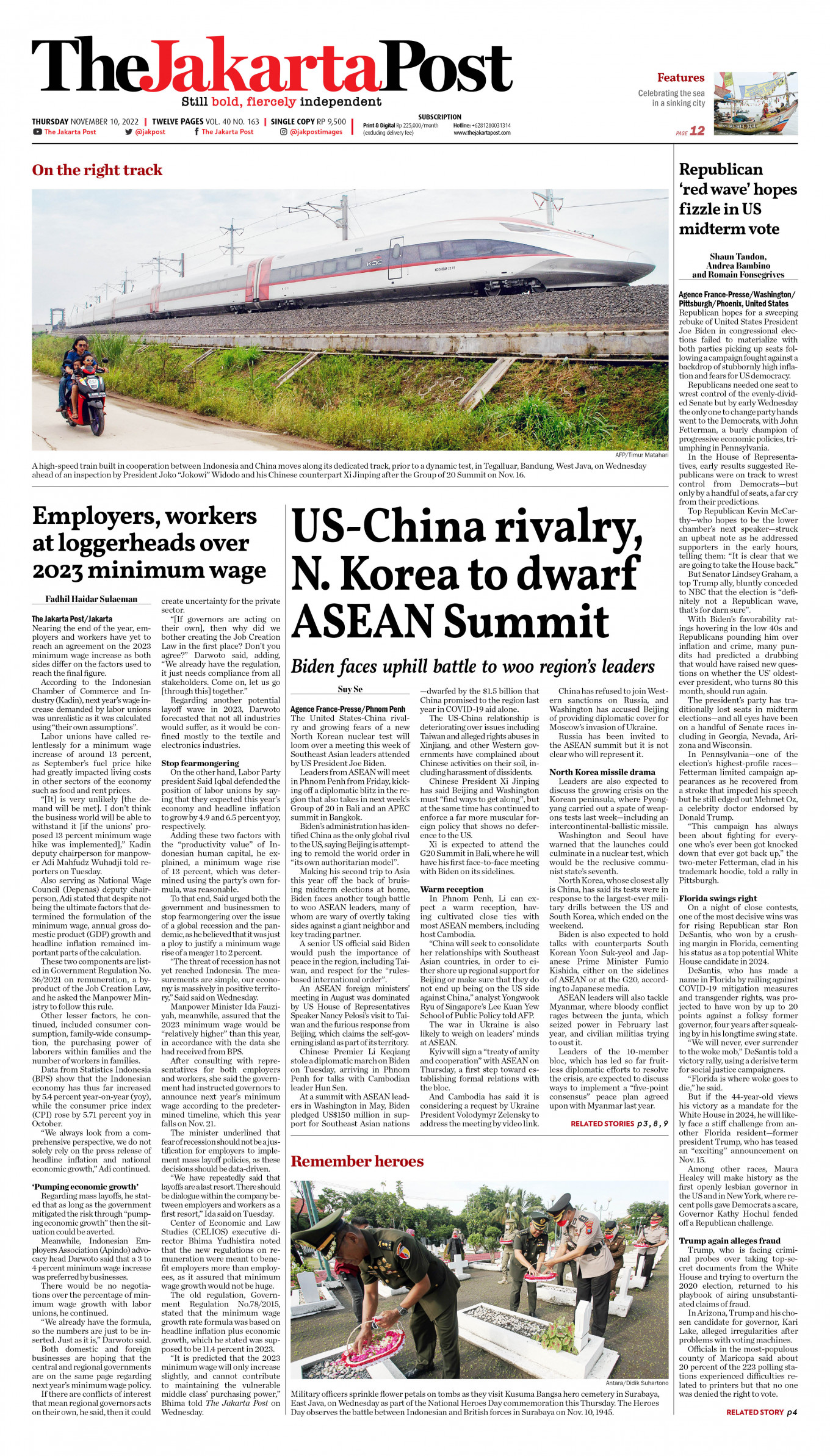 Frontpage - Thu, November 10, 2022 - The Jakarta Post