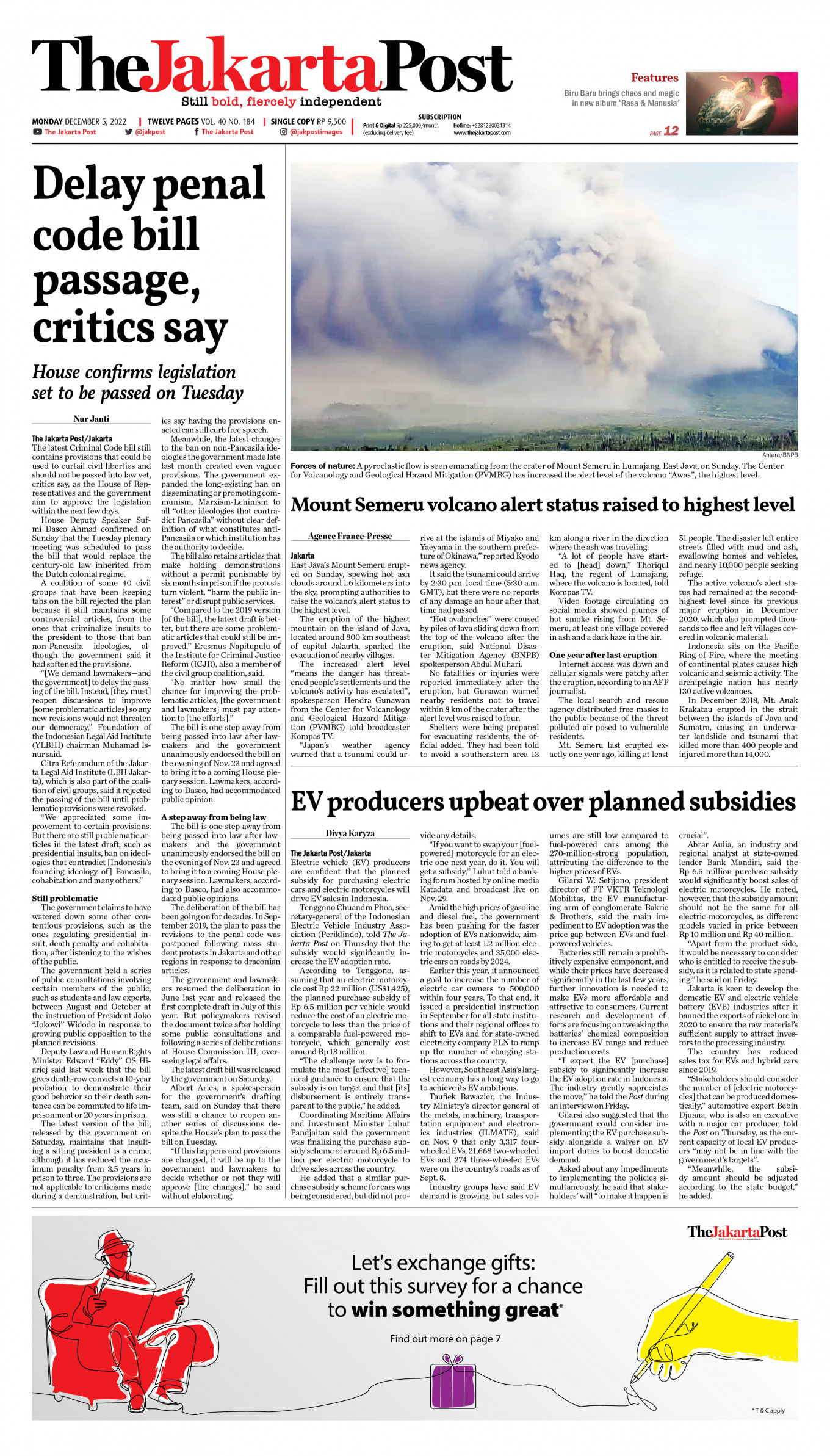 Frontpage Mon December 5 2022 The Jakarta Post