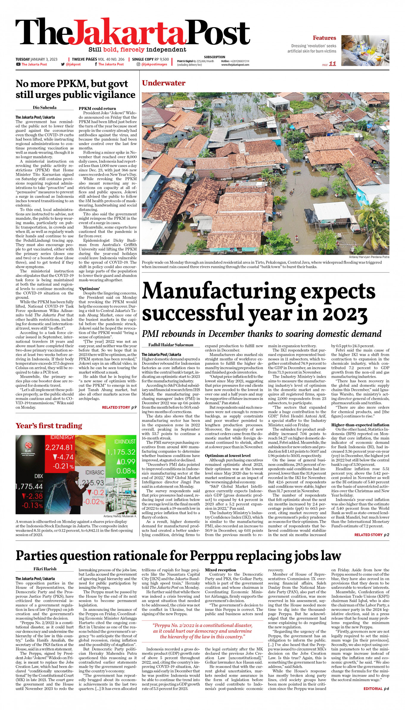 Frontpage - Tue, January 3, 2023 - The Jakarta Post