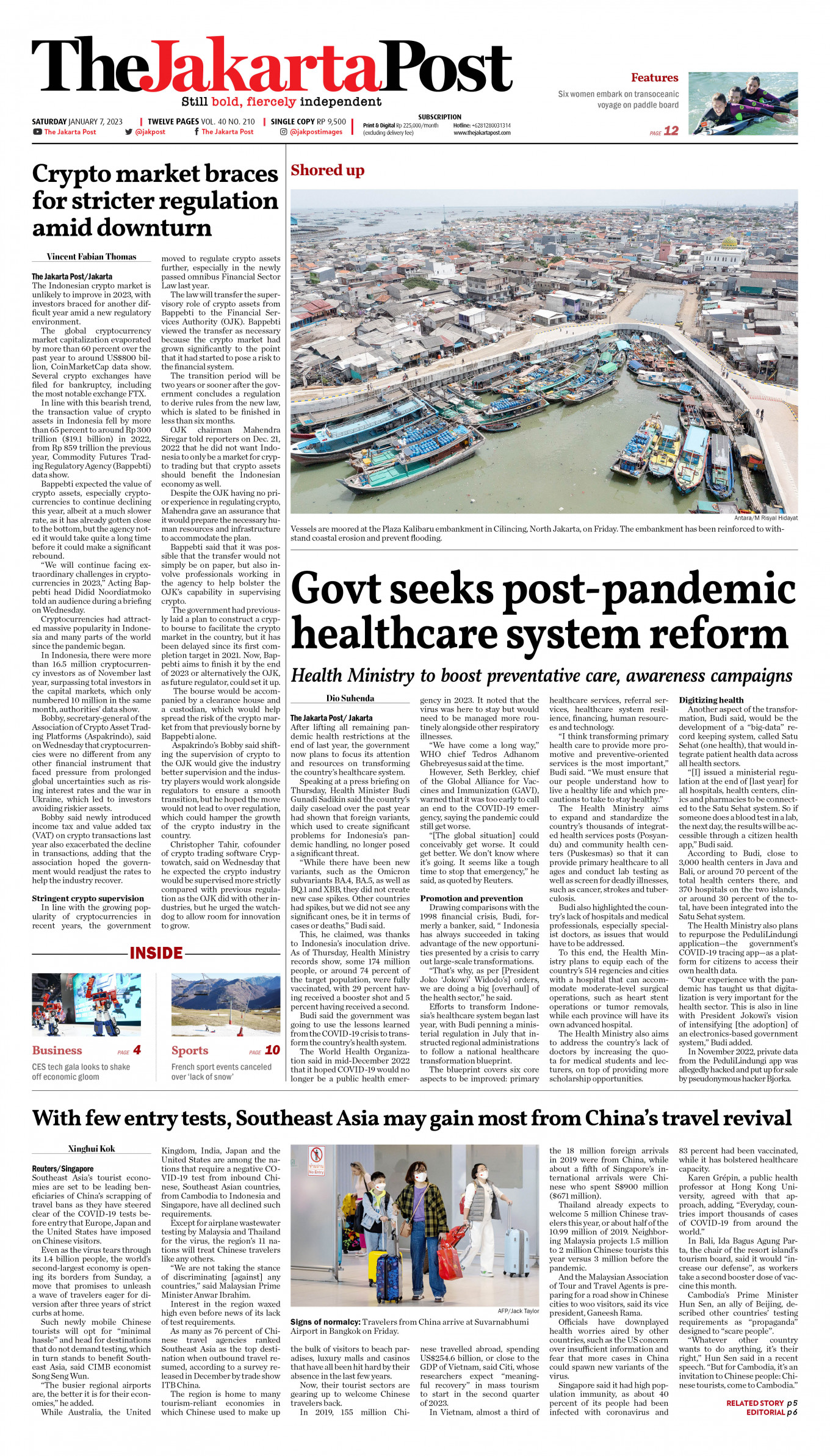 Frontpage - Sat, January 7, 2023 - The Jakarta Post