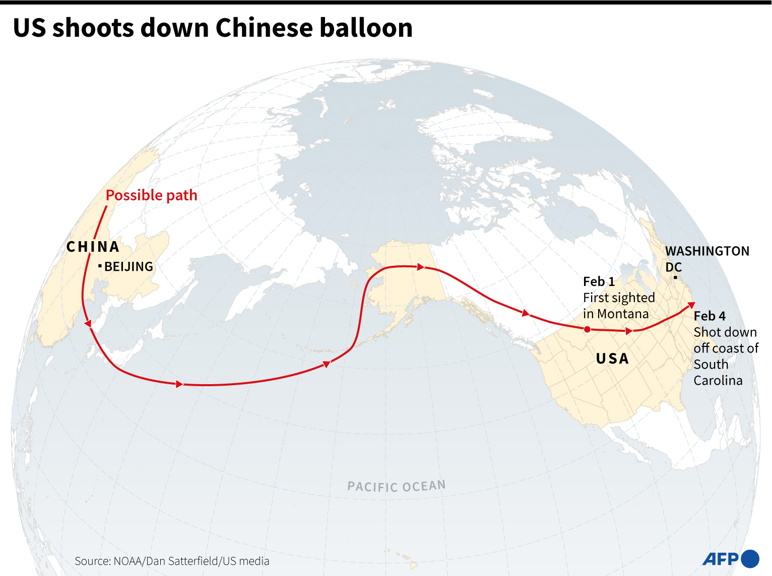 US military searches for balloon remnants as China urges restraint ...