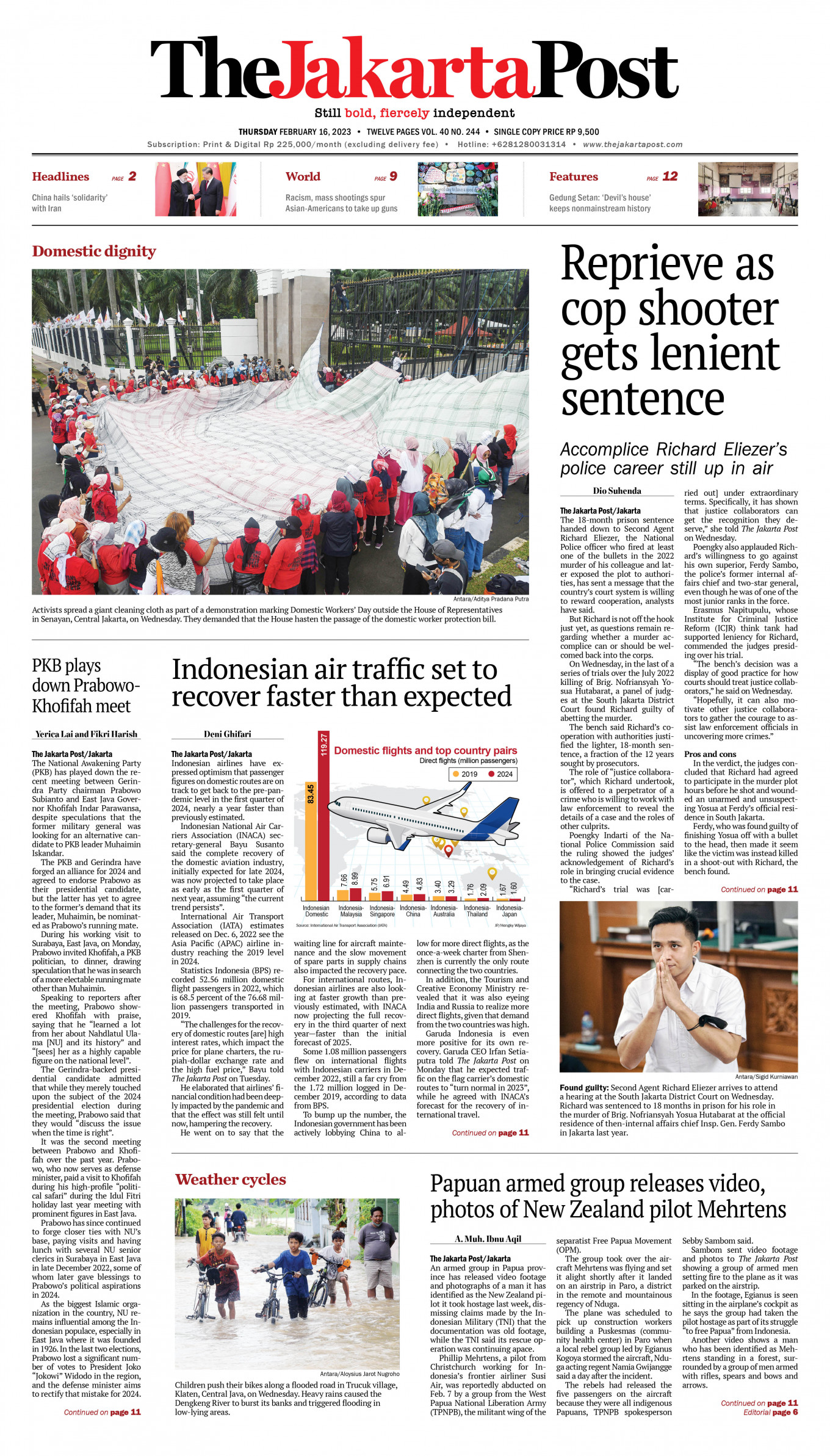 Frontpage - Thu, February 16, 2023 - The Jakarta Post