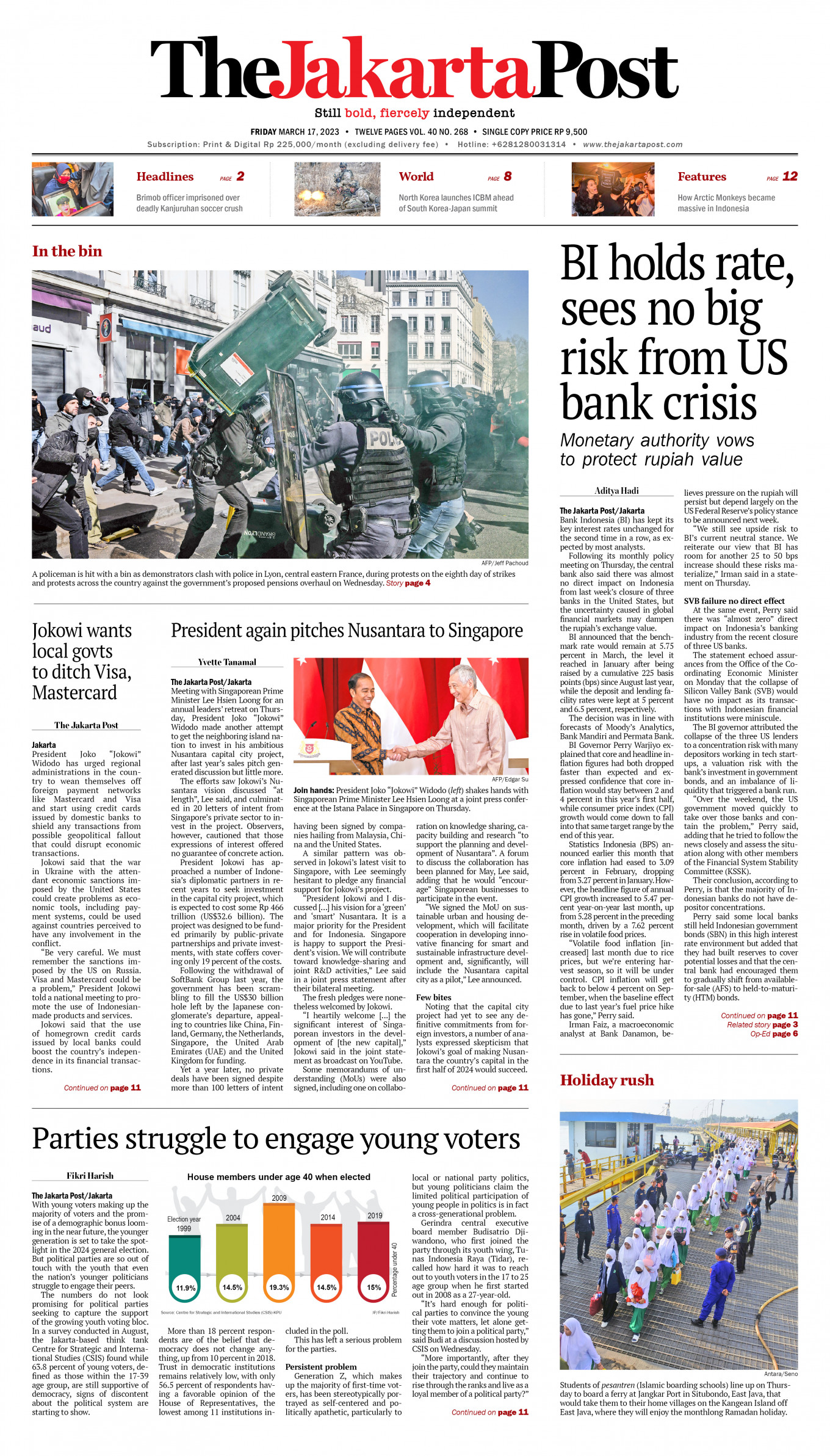 Frontpage - Fri, March 17, 2023 - The Jakarta Post
