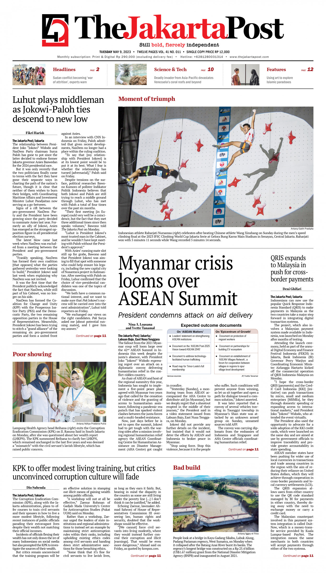 Frontpage - Tue, May 9, 2023 - The Jakarta Post