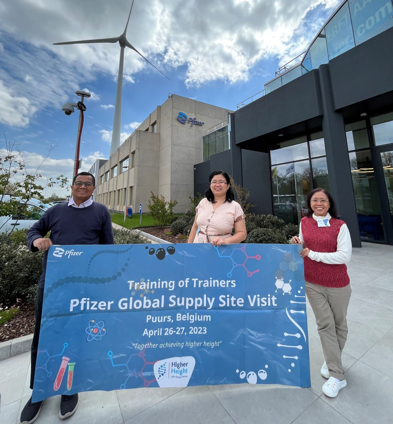 Three RI biotech lecturers visit Pfizer factory in Belgium, learn ...