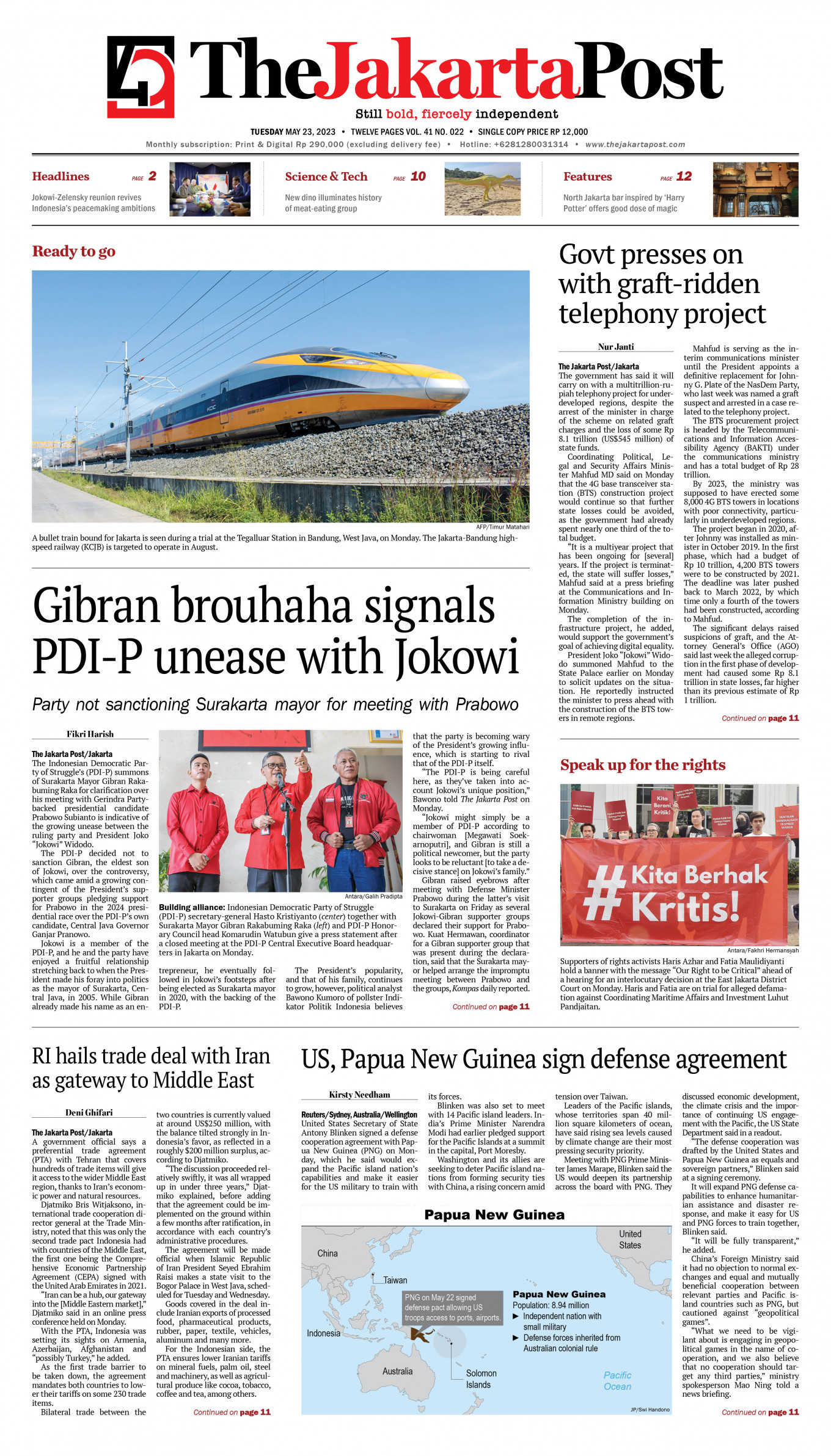 Frontpage - Tue, May 23, 2023 - The Jakarta Post