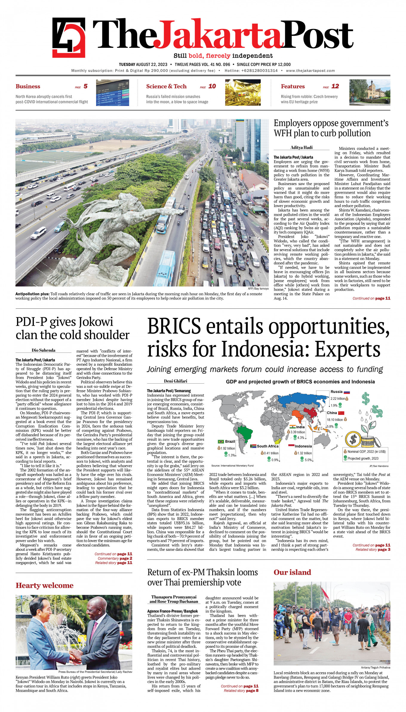 Frontpage - Tue, August 22, 2023 - The Jakarta Post