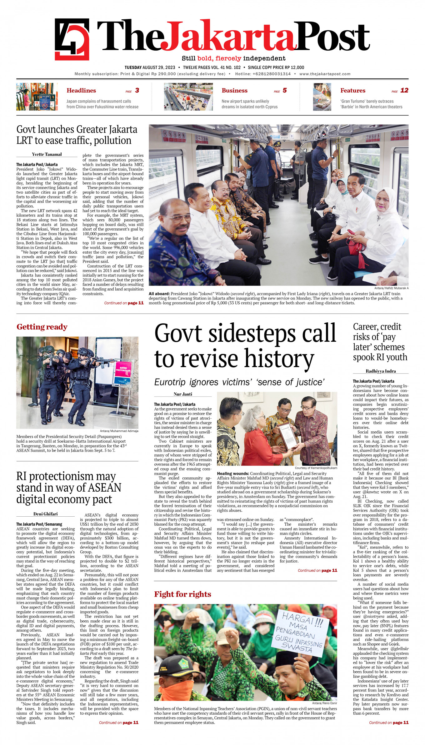 Frontpage - Tue, August 29, 2023 - The Jakarta Post