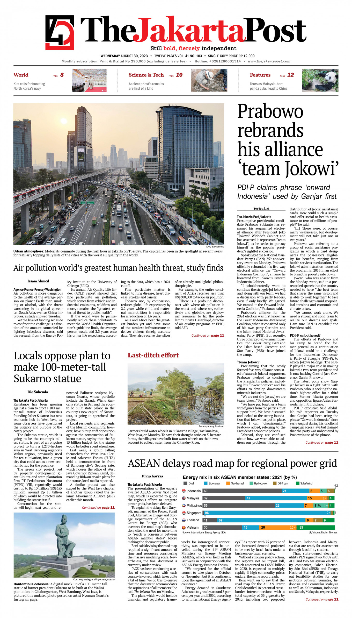 Frontpage - Wed, August 30, 2023 - The Jakarta Post