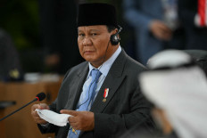 President Prabowo Subianto looks on during the first plenary session of the BRICS summit on July 6 in Rio de Janeiro, Brazil.